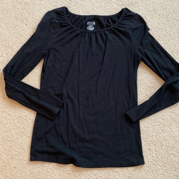 Merona | Tops | Merona Long Sleeve Black Tshirt Size Extra Small | Poshmark